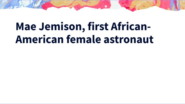 Mae Jemison | Genially