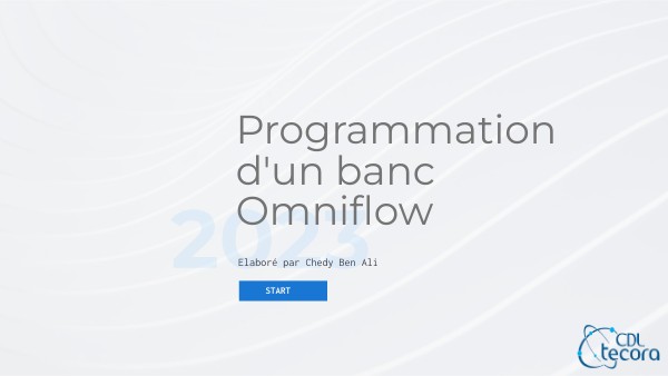 programmation d'un banc omniflow
