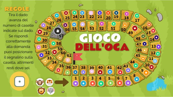 Gioco dell'oca - quiz di italiano (terza primaria) | Genially