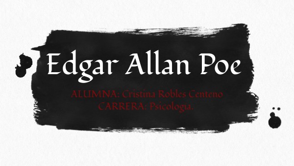 PRESENTACIÓN EDGAR ALLAN POE | Genially