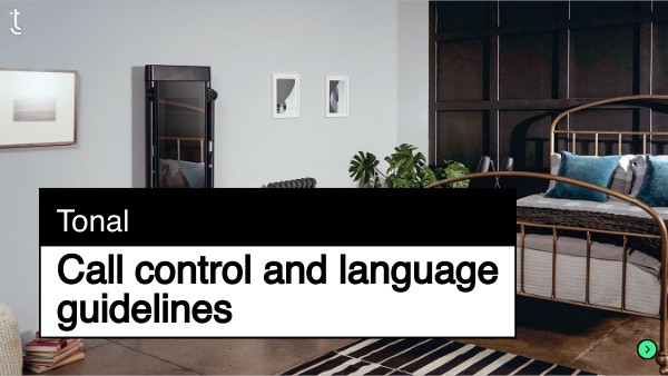 Training: Call Control & Language Guidelines | Genially