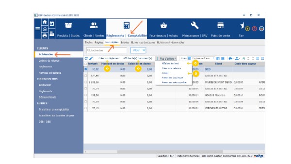 EBP : échéancier non réglé | Genially