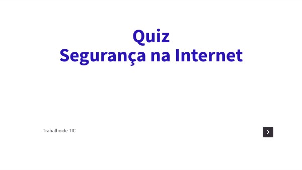 Trabalho de tic: Quiz