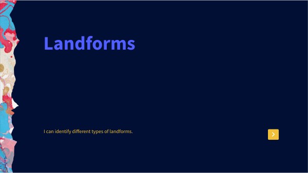 Landforms- Kindergarten