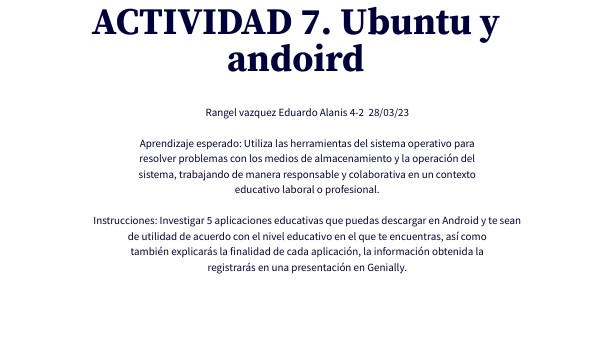 actividad 7 | Genially