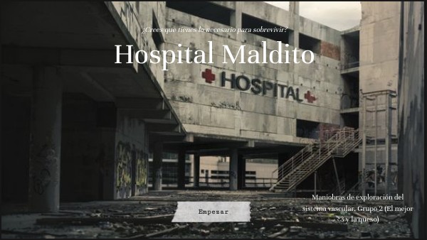 Hospital maldito. Escape room