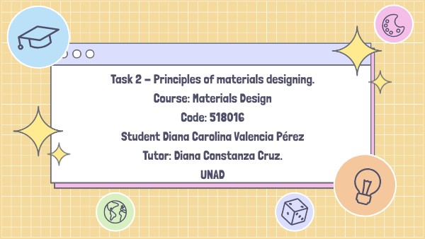 Task 2 - Principles of materials designing. | Genially