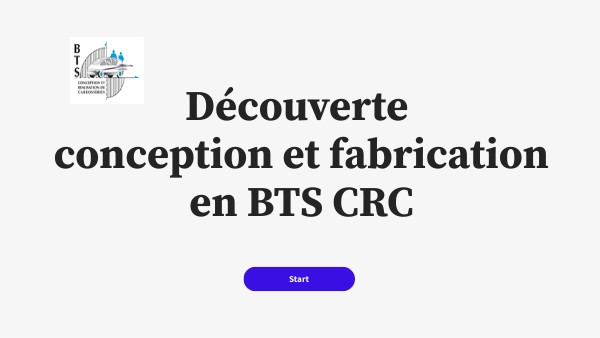 Découverte conception et fabrication en BTS CRC