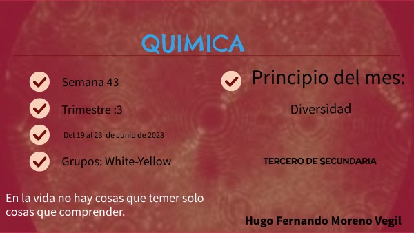 Quimica Semana 43 | Genially