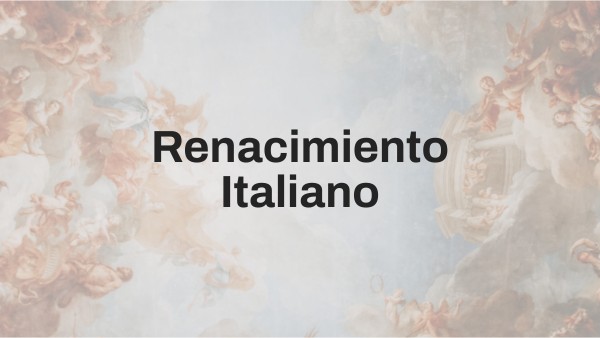 RENACIMIENTO ITALIANO