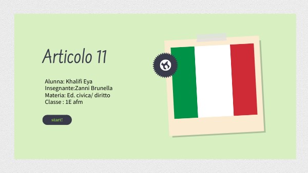 ARTICOLO 11 | Genially