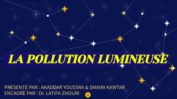 LA POLLUTION LUMINEUSE | Genially