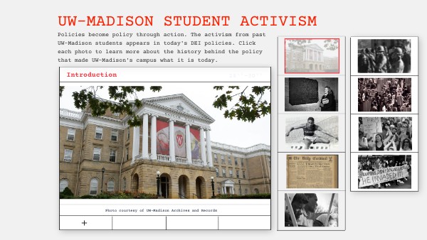 Past UW-Madison student activism & DEI policy