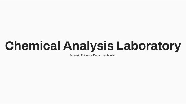 Chemical Analysis Laboratory