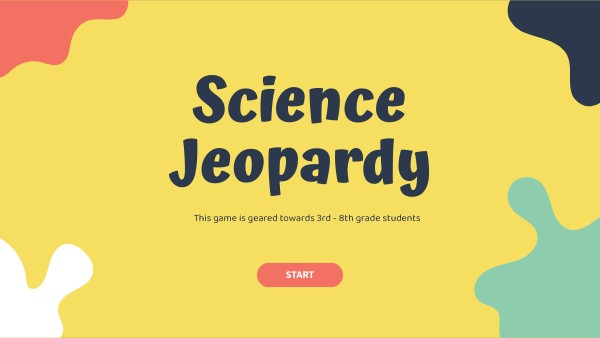 SCIENCE JEOPARDY GAME - 3rd-8th grade | Genially