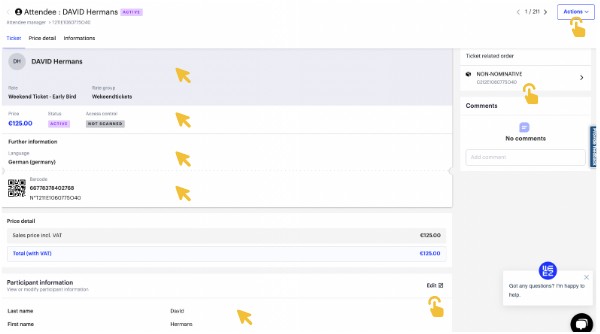 EN - attendee / order record | Genially