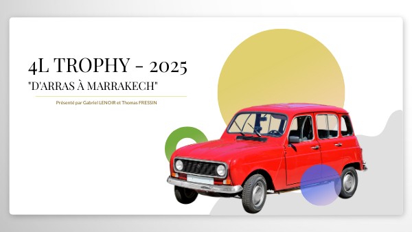 Présentation 4L TROPHY | Genially