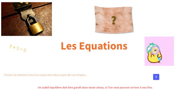 Découverte des équations | Genially