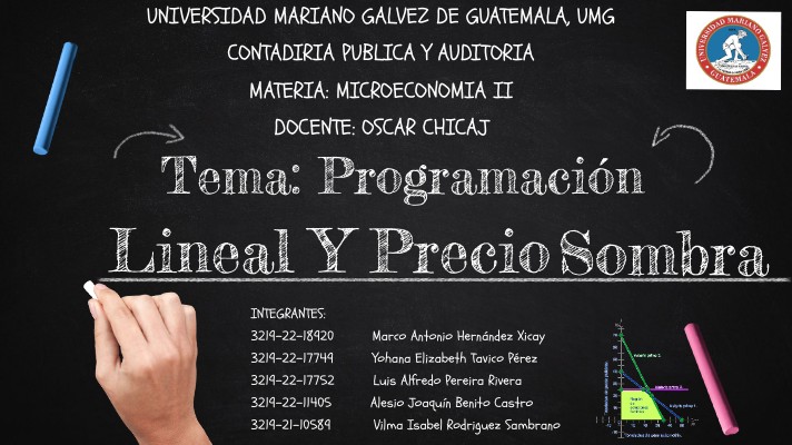 PRESENTACIÓN PROGAMACION LINEAL Y PRECIO SOMBRA GR5 | Genially