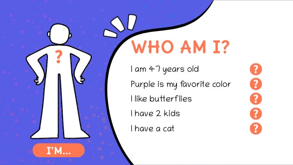 WHO AM I? CARD