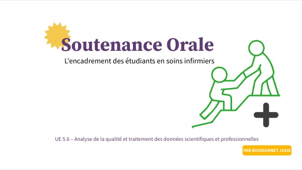 Soutenance orale | Genially
