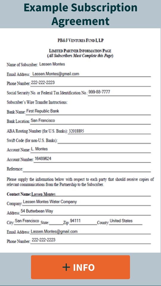 Subscription Agreement