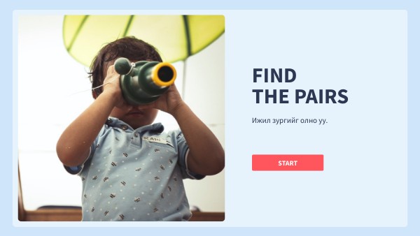 FIND THE PAIRS | Genially