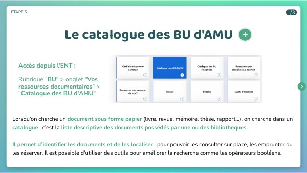 L2 Orthoptie - Le catalogue des BU d'AMU