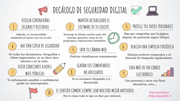 DECÁLOGO SOBRE SEGURIDAD DIGITAL