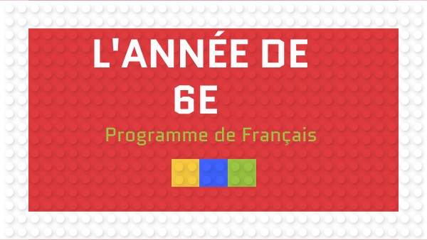 Présentation programme 6° | Genially