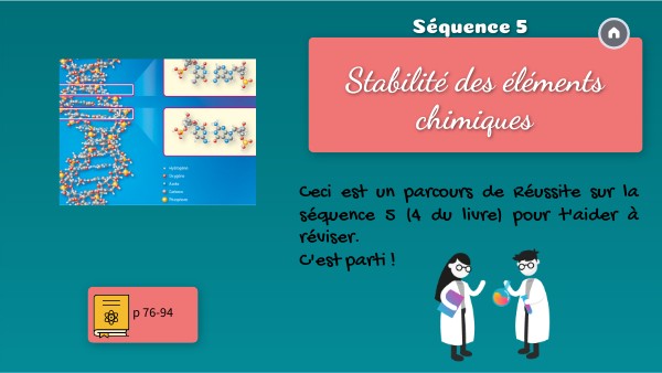 Séquence 5 - Seconde Stabilité des éléments chimiques | Genially
