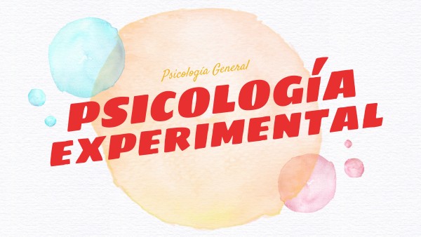 Psicología Experimental