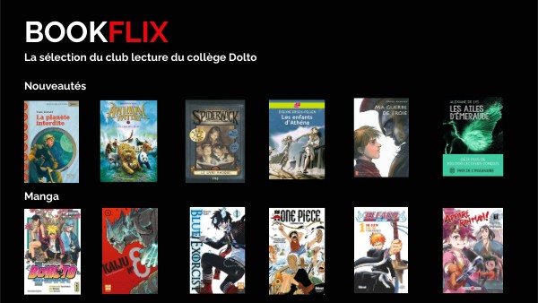 Book Flix nouveautés et manga