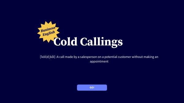 Cold Calling ESL B1- C2 | Genially