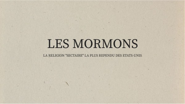 Les Mormons