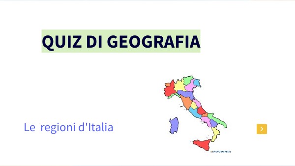 QUIZ REGIONI | Genially