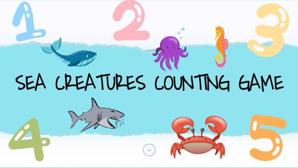 Sea Creatures Counting Quiz | Genially