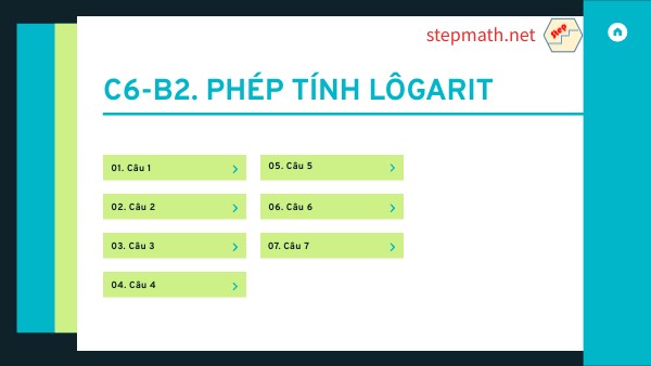 11-C6-B2. PHÉP TÍNH LÔGARIT | Genially