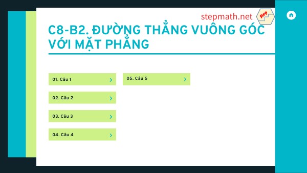 11-C8-B2. ĐƯỜNG THẲNG VUÔNG GÓC VỚI MẶT PHẲNG | Genially