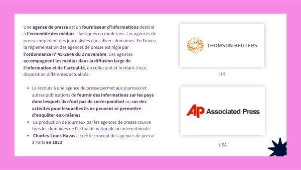 PR_Agences de presse | Genially