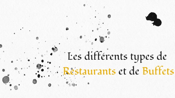 Techno restaurant Différent buffets et différents types de restaurants ...