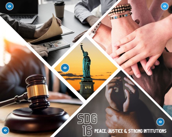 Interactive image SDG 16 | Genially