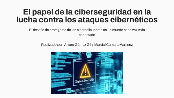 PRESENTACIÓN CIBERSEGURIDAD | Genially