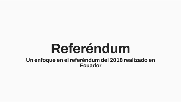 Referéndum | Genially