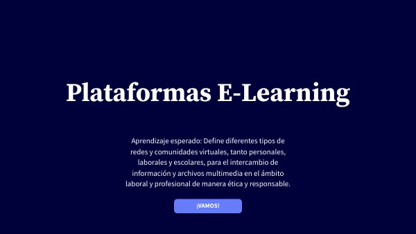 Plataformas E-Learning
