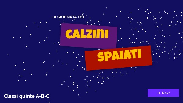 Calzini spaiati classi quinte | Genially
