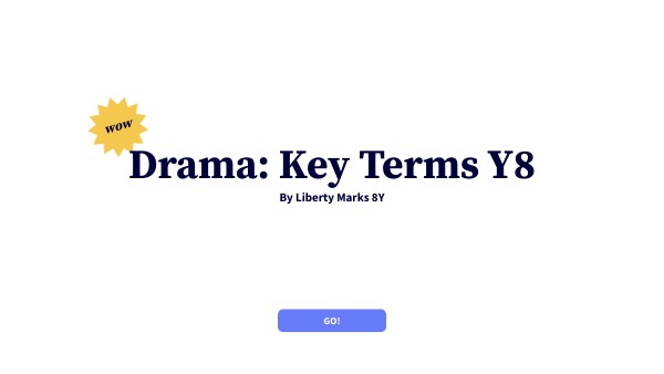 Drama Key terms | Genially