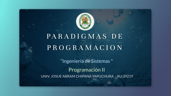 PARADIGMAS DE PROGRAMACION_II