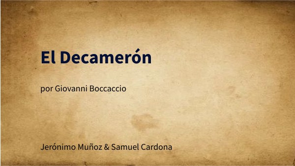 El decamerón