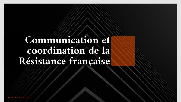 Communication de la Résistance